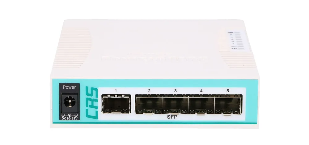 MIKROTIK - ROUTER SWITCH 5 PUERTOS SFP - 1 COMBO SFP Y RJ45 - ROUTEROS - CRS106-1C-5S | Dewcom